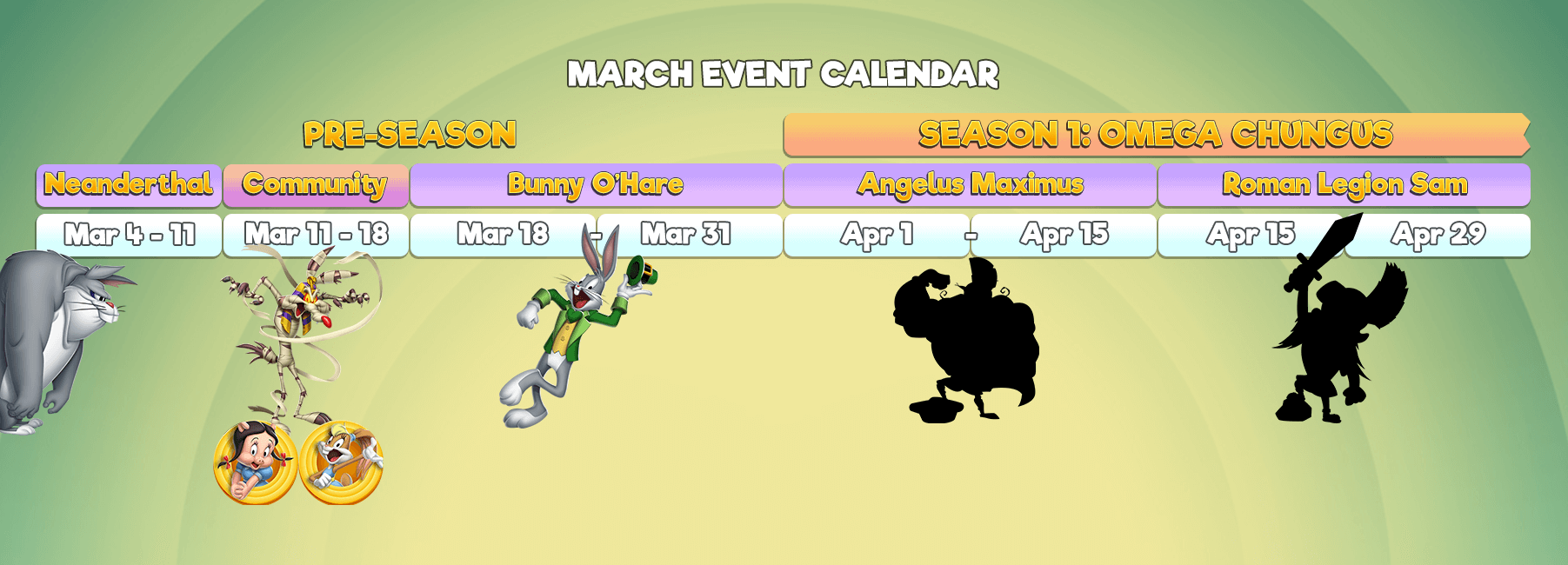 UPCOMING EVENTS IN MARCH – Looney Tunes World of Mayhem